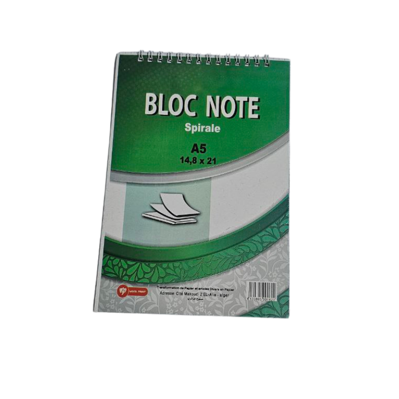 Bloc note spirale A5